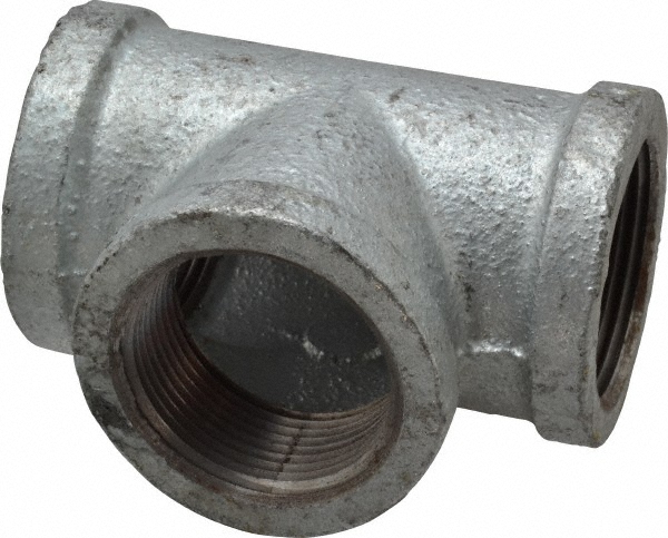 Made in USA - 1-1/4" Galvanized Malleable Iron Pipe Tee - 36987865 ...