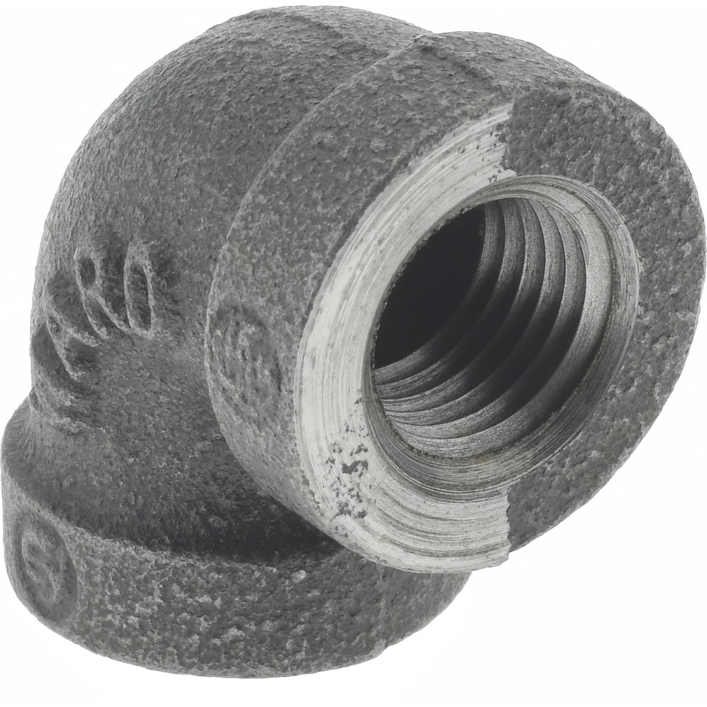Value Collection - Black 90 deg Elbow: 1/4", Threaded | MSC Direct