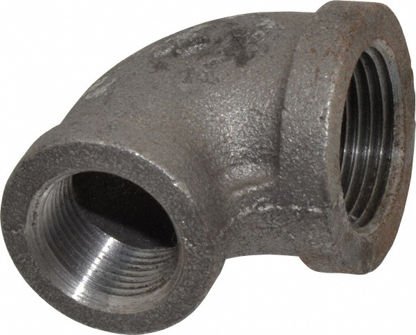Made in USA - Size 3/4", Class 150, Malleable Iron Black Pipe 90° Elbow ...