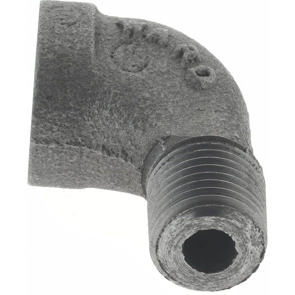 Value Collection - Black 90 deg Street Elbow: 1/4", Threaded | MSC Direct