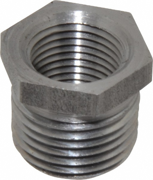 Made in USA - Size 1/2 x 3/8", Class 150, Steel Black Pipe Hex Bushing ...