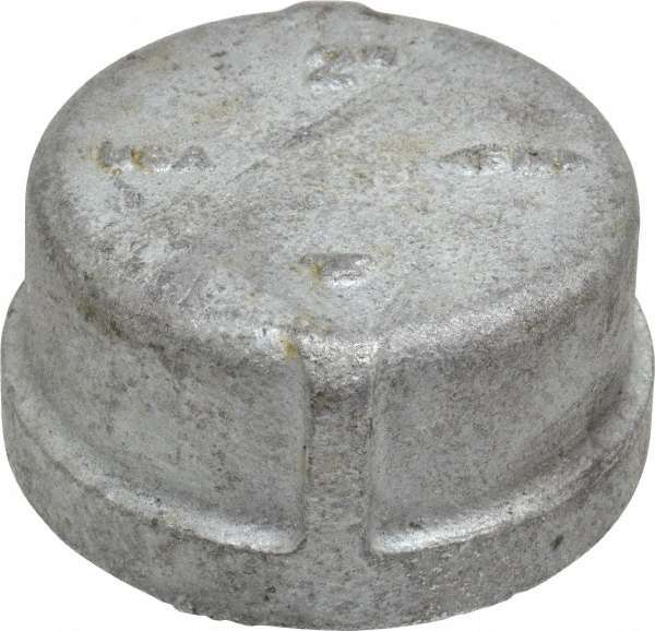 Made in USA - 2" Galvanized Malleable Iron Pipe End Cap - 36990182 ...