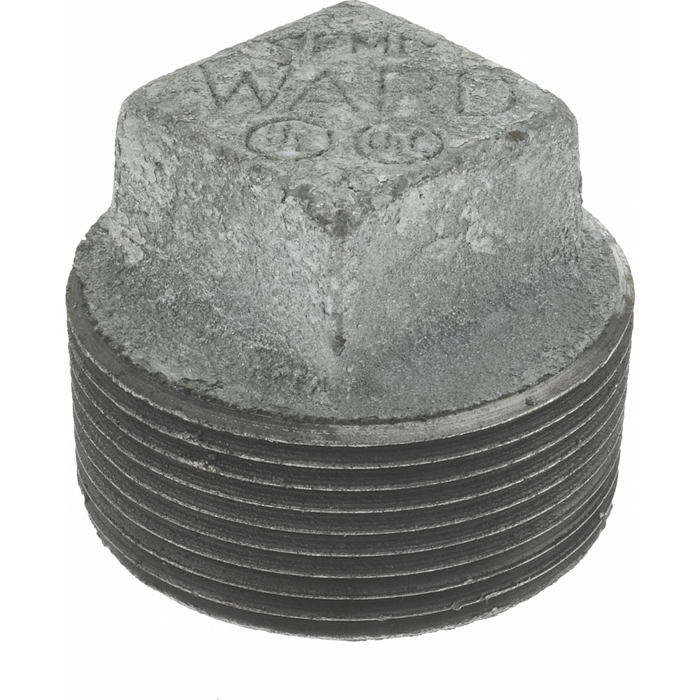 Made in USA - Malleable Iron Pipe Square Plug: 1-1/2" Fitting | MSC Direct