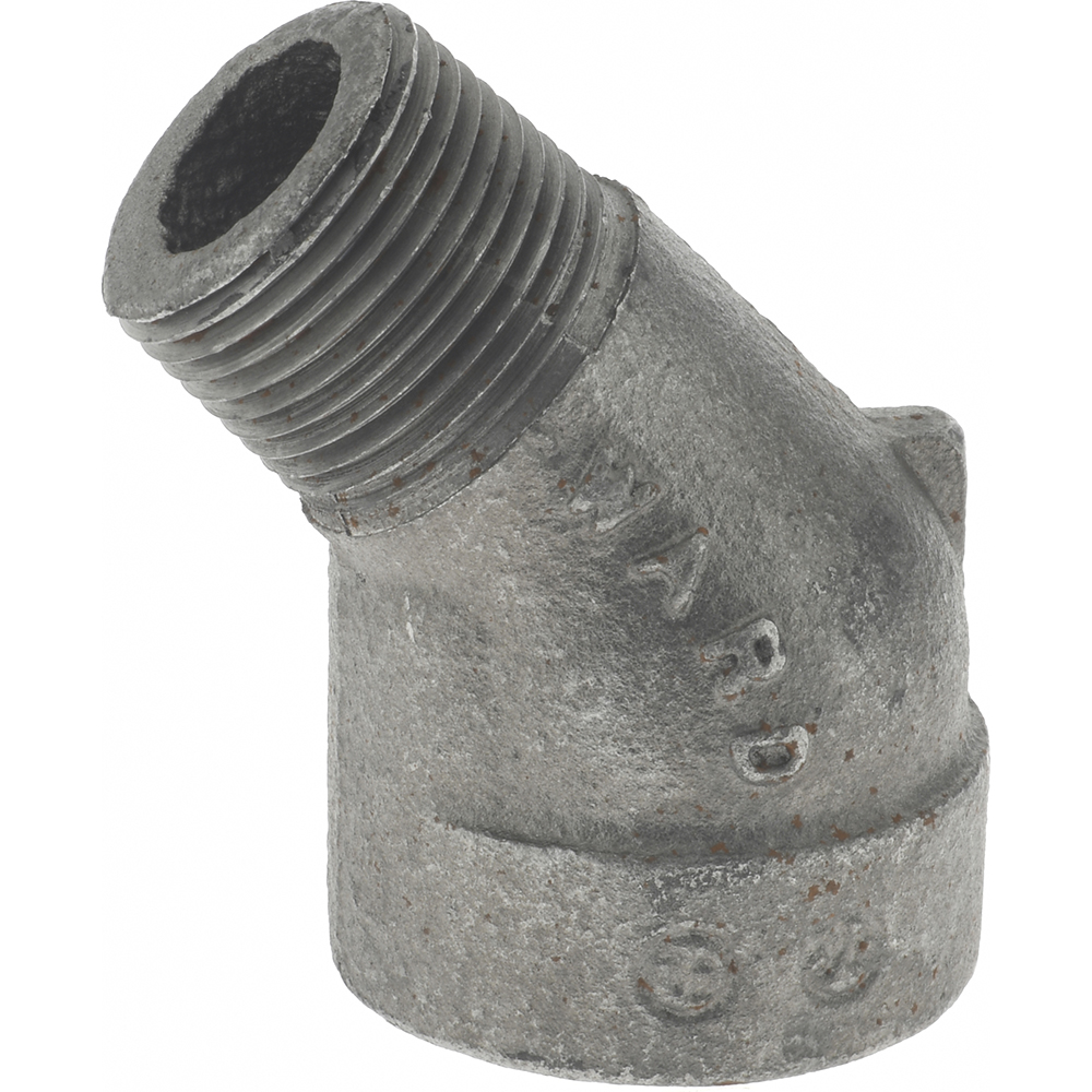 Made in USA - Size 3/4", Class 300, Malleable Iron Black Pipe 45 ...