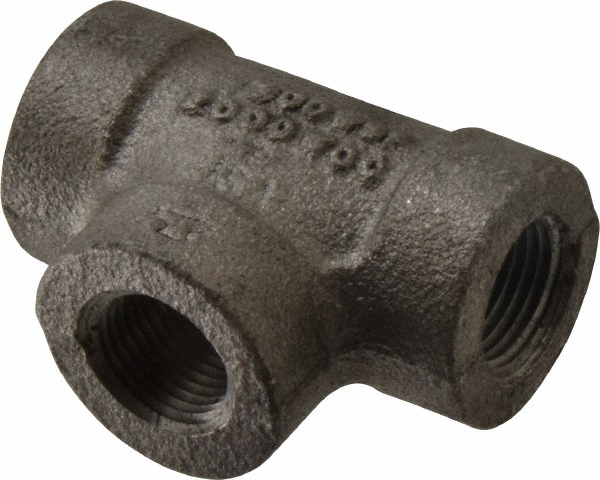 Anvil - Black Tee: 3/8", 300 psi, Thread x Thread | MSC Direct