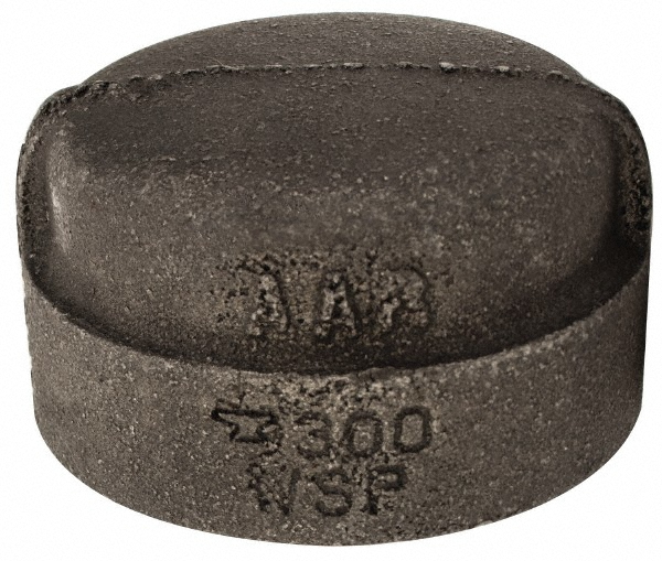 Anvil - Black Cap: 1-1/2", 300 psi, Thread x Thread | MSC Direct