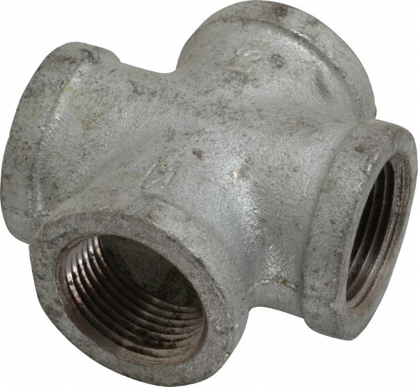 Made in USA - 1" Galvanized Malleable Iron Pipe Cross - 36998177 - MSC ...