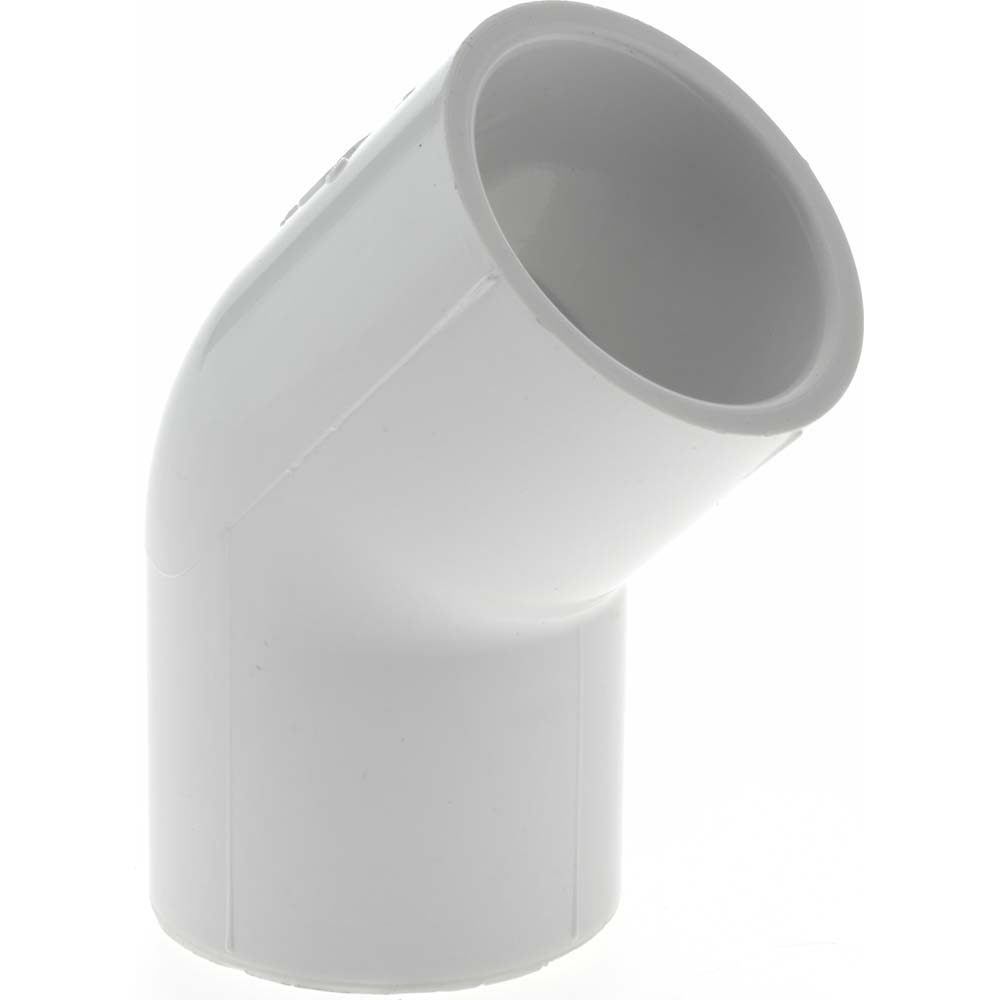 Value Collection - 1" PVC Plastic Pipe 45° Elbow | MSC Direct