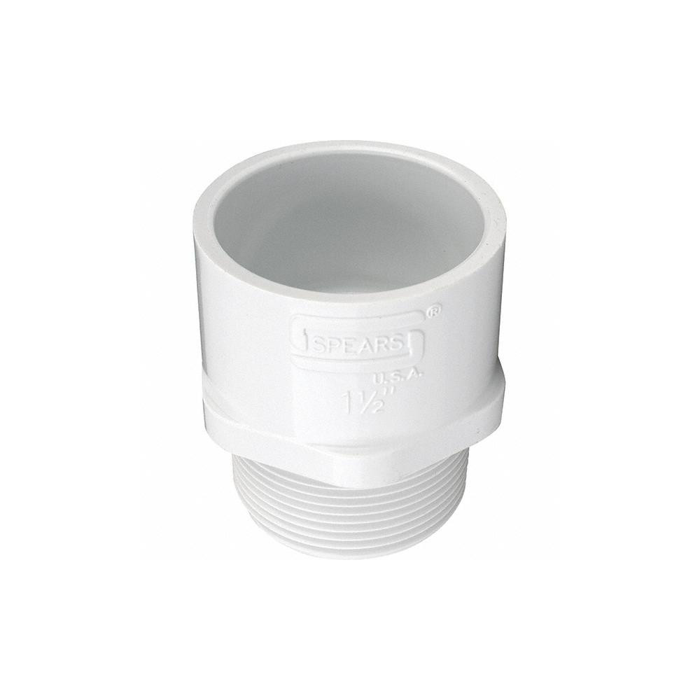Value Collection - 1-1/2" PVC Plastic Pipe Male Adapter | MSC Direct