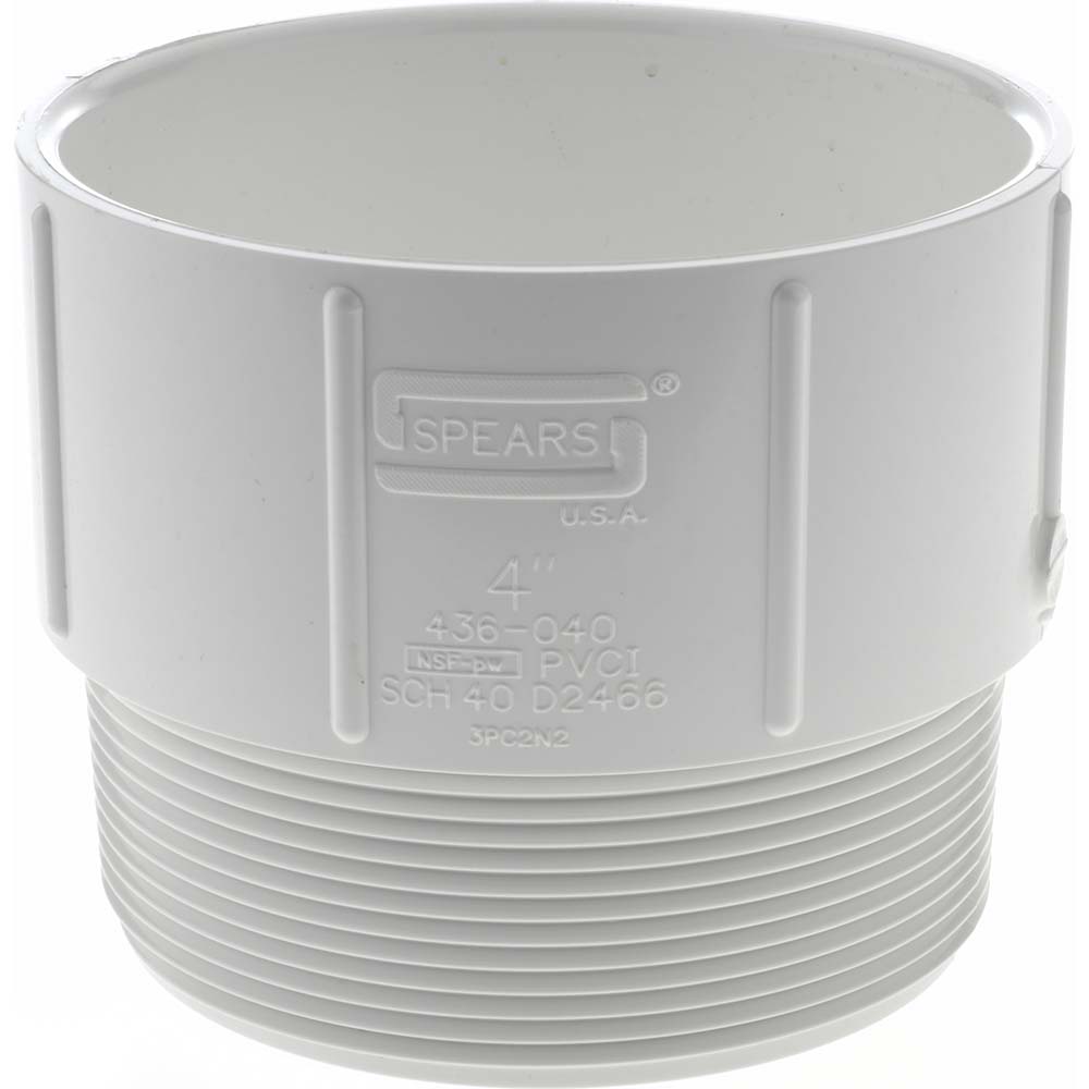 Value Collection - 4" PVC Plastic Pipe Male Adapter | MSC Direct
