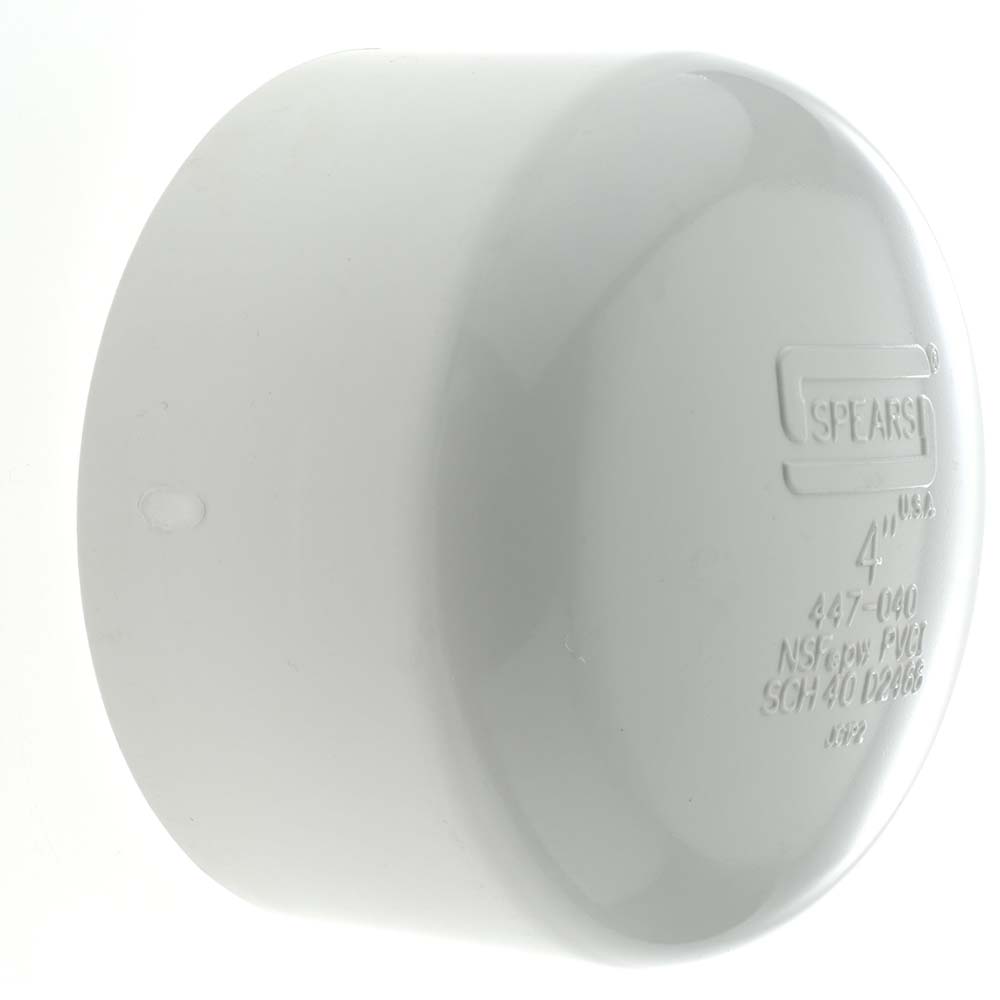 Value Collection - 4" PVC Plastic Pipe End Cap - 36999894 - MSC ...