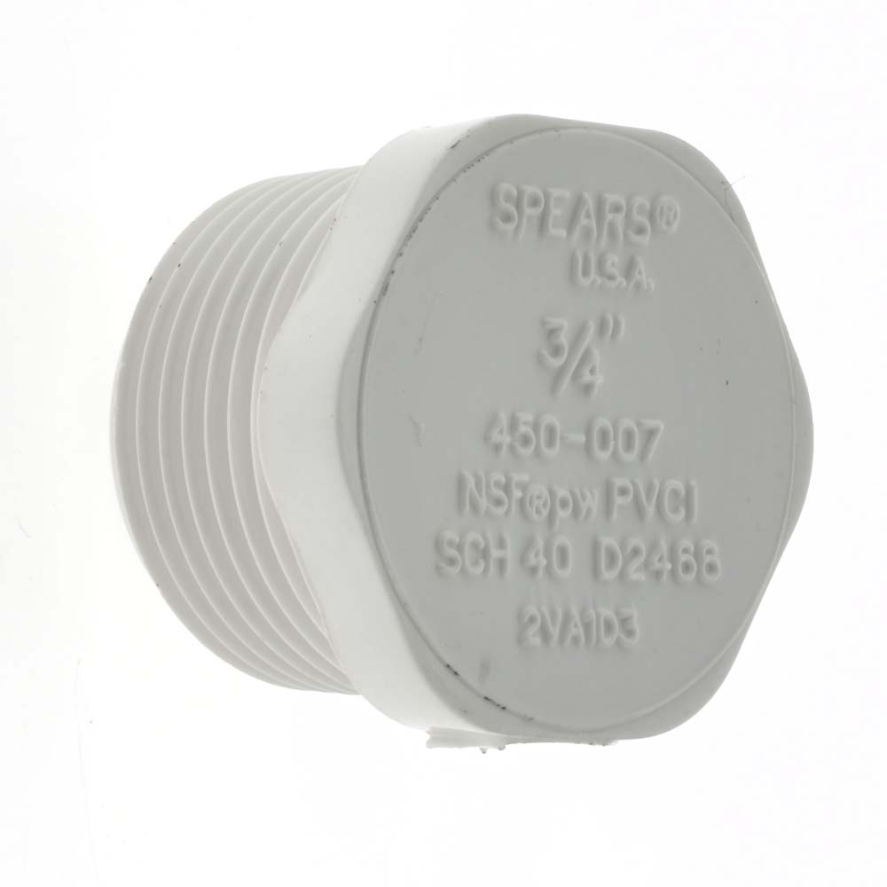 Value Collection - 3/4" PVC Plastic Pipe Plug - 36999985 - MSC ...
