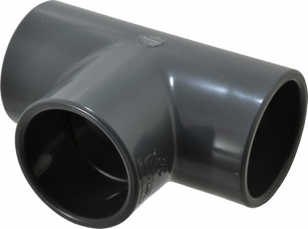 Value Collection - 2-1/2" PVC Plastic Pipe Tee - 37000130 - MSC ...