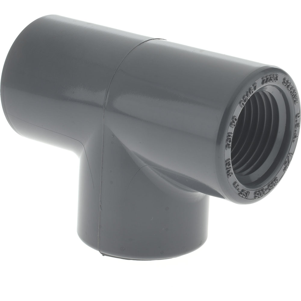 Value Collection - 1/2" PVC Plastic Pipe Tee | MSC Direct