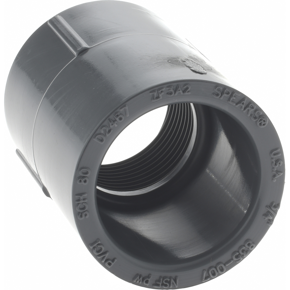 PRO-SOURCE - 3/4" PVC Plastic Pipe Female Adapter - 37000882 - MSC ...