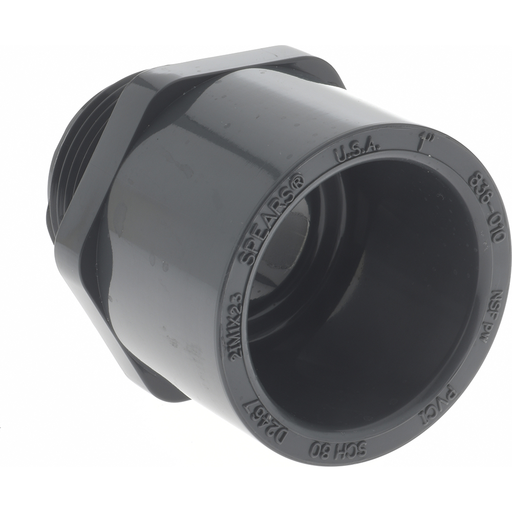PRO-SOURCE - 1" PVC Plastic Pipe Male Adapter - 37000981 - MSC ...