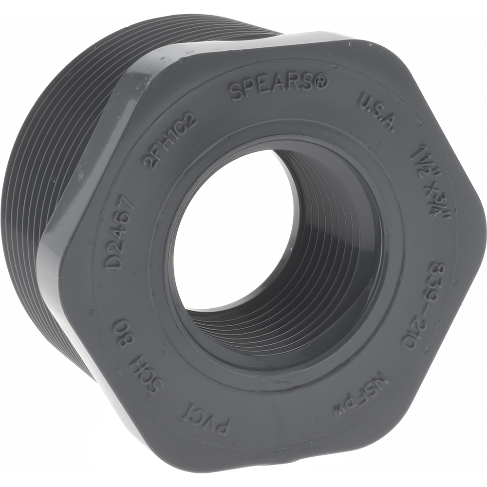 PRO-SOURCE - 1-1/2 x 3/4" PVC Plastic Pipe Bushing | MSC Direct