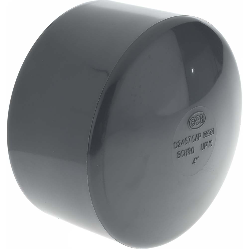 PRO-SOURCE - 4" PVC Plastic Pipe End Cap - 37001443 - MSC Industrial Supply