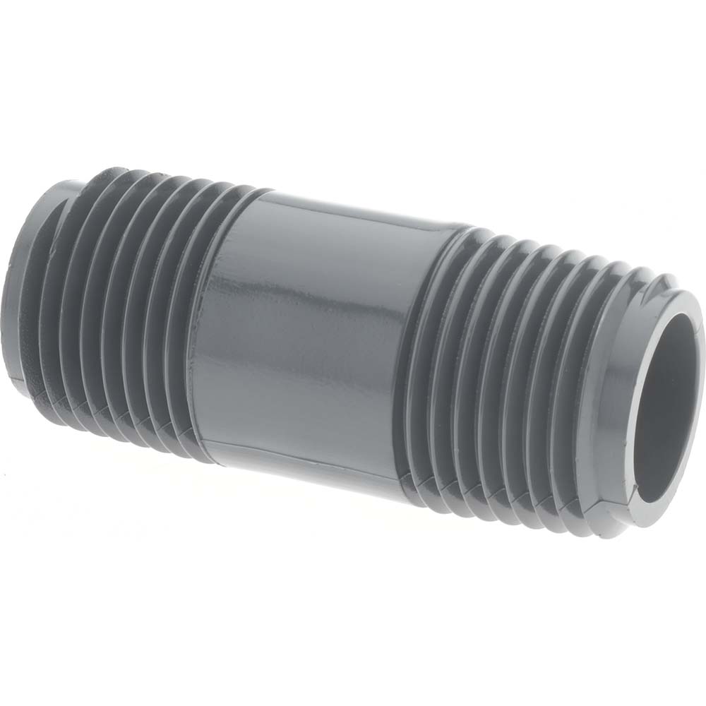 Value Collection 1 2 Pipe 2 Long PVC Threaded Plastic Pipe Nipple
