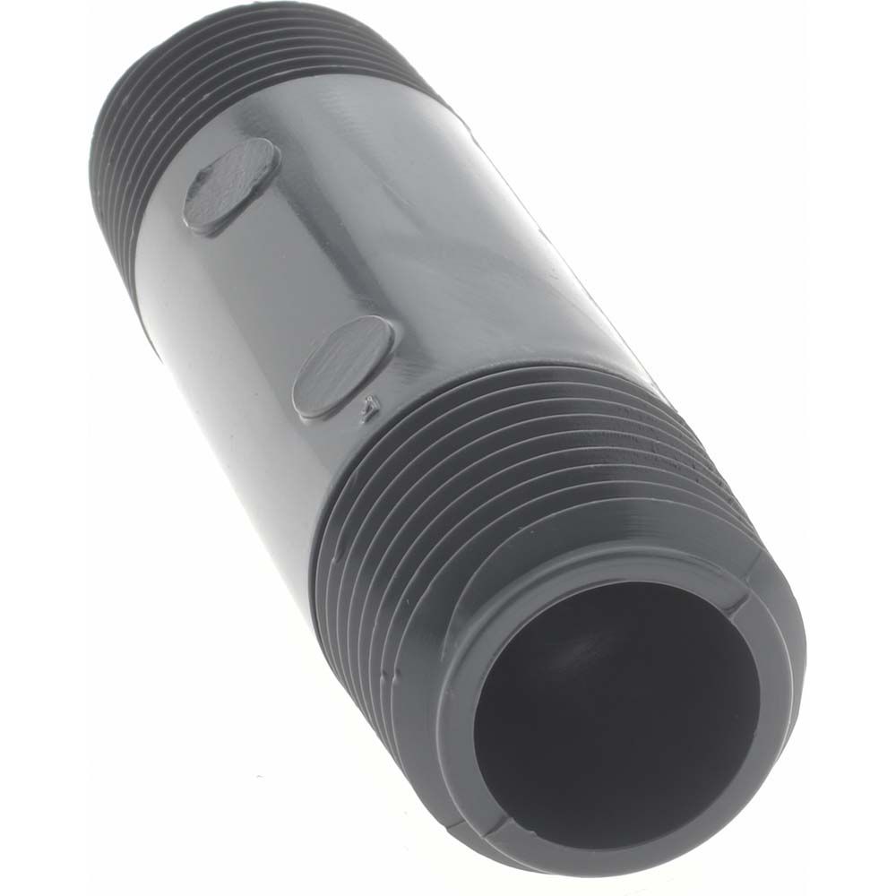 Value Collection - 1/2" Pipe, 3" Long PVC Threaded Plastic Pipe Nipple ...