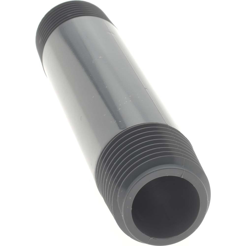 Value Collection - 1/2" Pipe, 4" Long PVC Threaded Plastic Pipe Nipple ...
