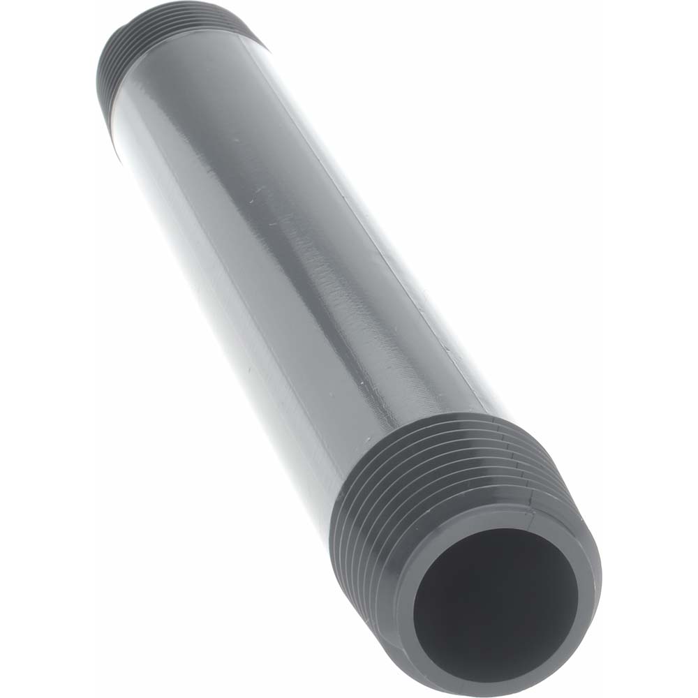 Value Collection - 1/2" Pipe, 6" Long PVC Threaded Plastic Pipe Nipple ...