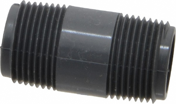 Value Collection - 3/4" Pipe, 2" Long PVC Threaded Plastic Pipe Nipple ...
