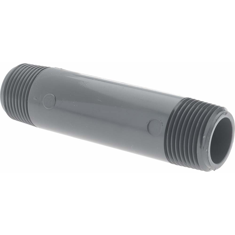 Value Collection - 3/4" Pipe, 4" Long PVC Threaded Plastic Pipe Nipple ...