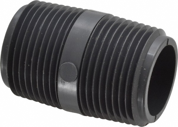 Value Collection - 1" Pipe, 2" Long PVC Threaded Plastic Pipe Nipple ...