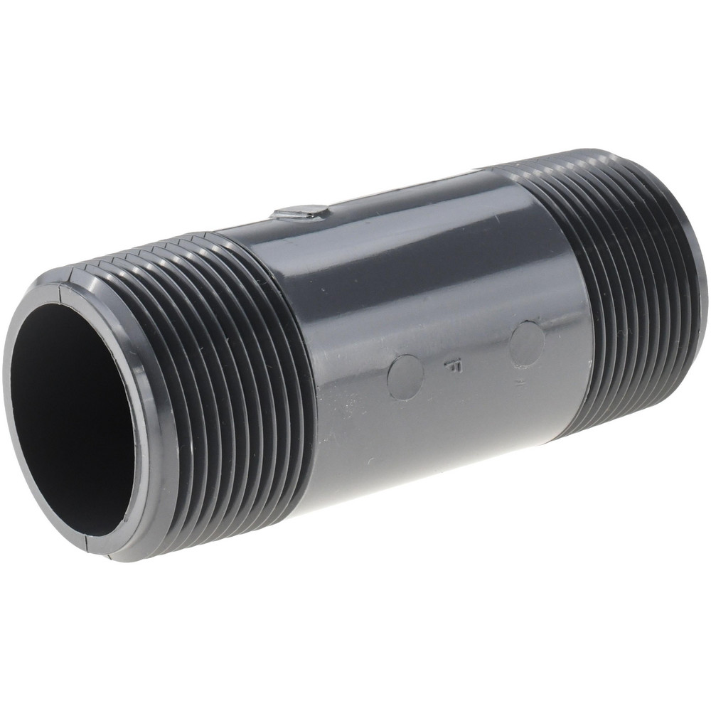 Value Collection - 1-1/4" Pipe, 4" Long PVC Threaded Plastic Pipe ...