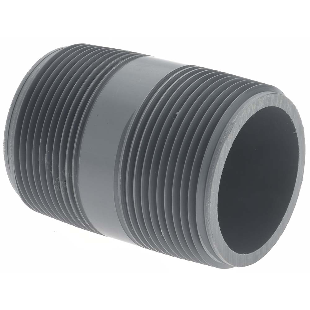 Value Collection - 1-1/2" Pipe, 2-1/2" Long PVC Threaded Plastic Pipe ...