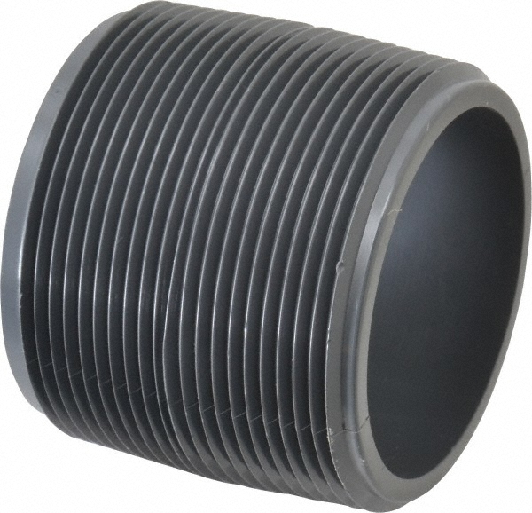 Value Collection - 2" Pipe, 2" Long PVC Threaded Plastic Pipe Nipple ...