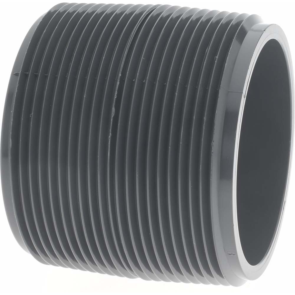 Value Collection - 2" Pipe, 2" Long PVC Threaded Plastic Pipe Nipple ...