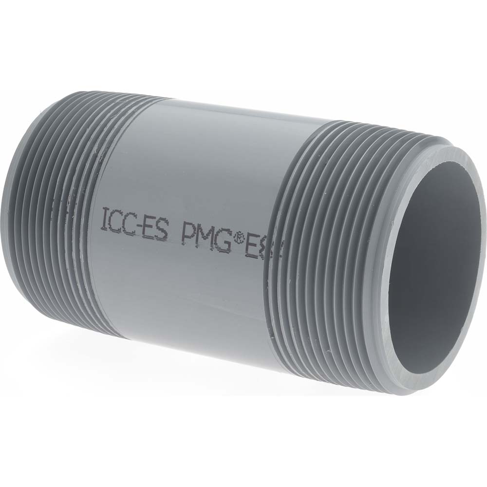 Value Collection - 2" Pipe, 4" Long CPVC Threaded Plastic Pipe Nipple ...