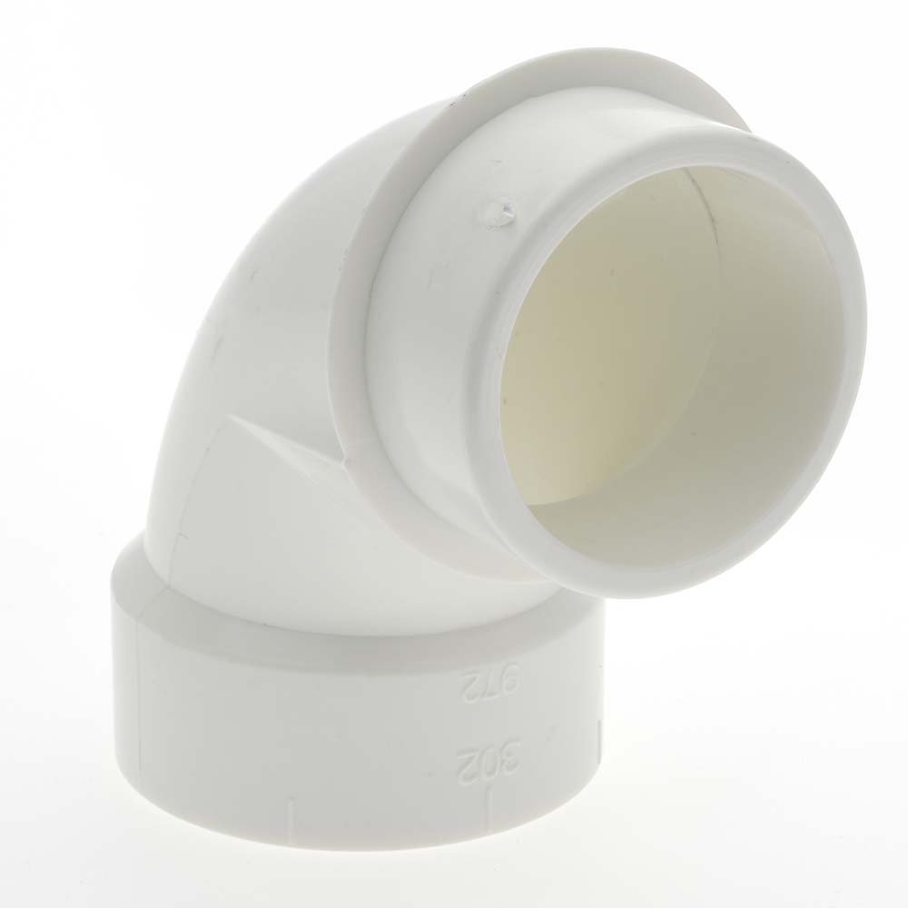 B&K Mueller - 1-1/2", PVC Drain, Waste & Vent Pipe 90 Street Elbow ...