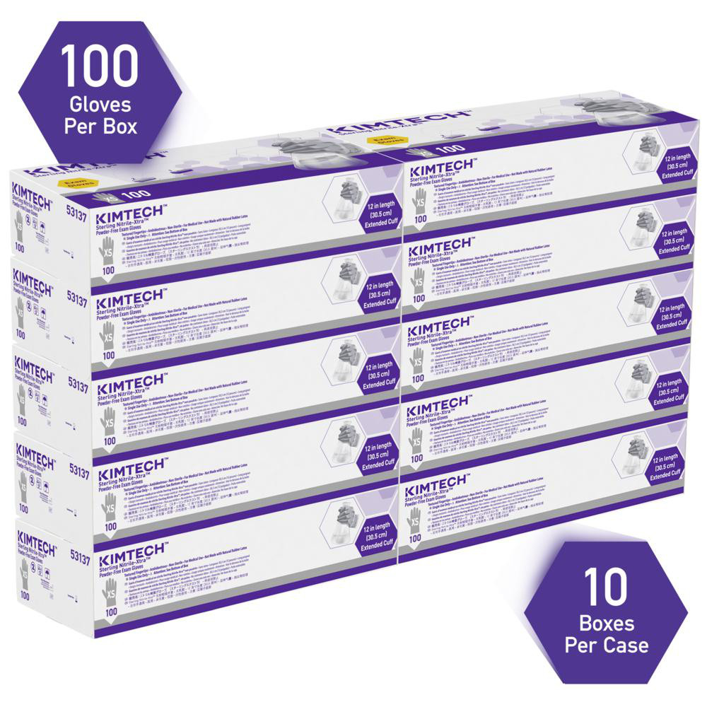 Kimtech - Disposable Gloves: Series Kimtech Sterling Nitrile-Xtra, Size ...