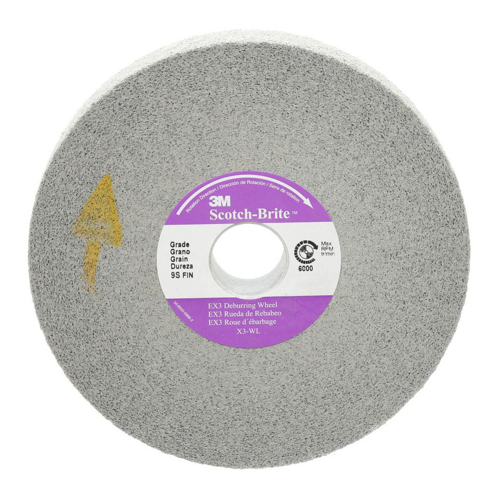 3M - Deburring Wheel: 12" Dia, 2" Face Width, 5" Hole, Density 9 ...