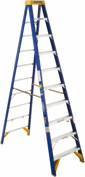 Werner - 10 Step Fiberglass Foldable Step Ladder: Type IAA 375 lb ...