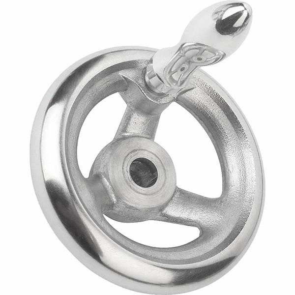 KIPP - Spoked Handwheel: Revolving Handle, Black Oxide & Polished ...