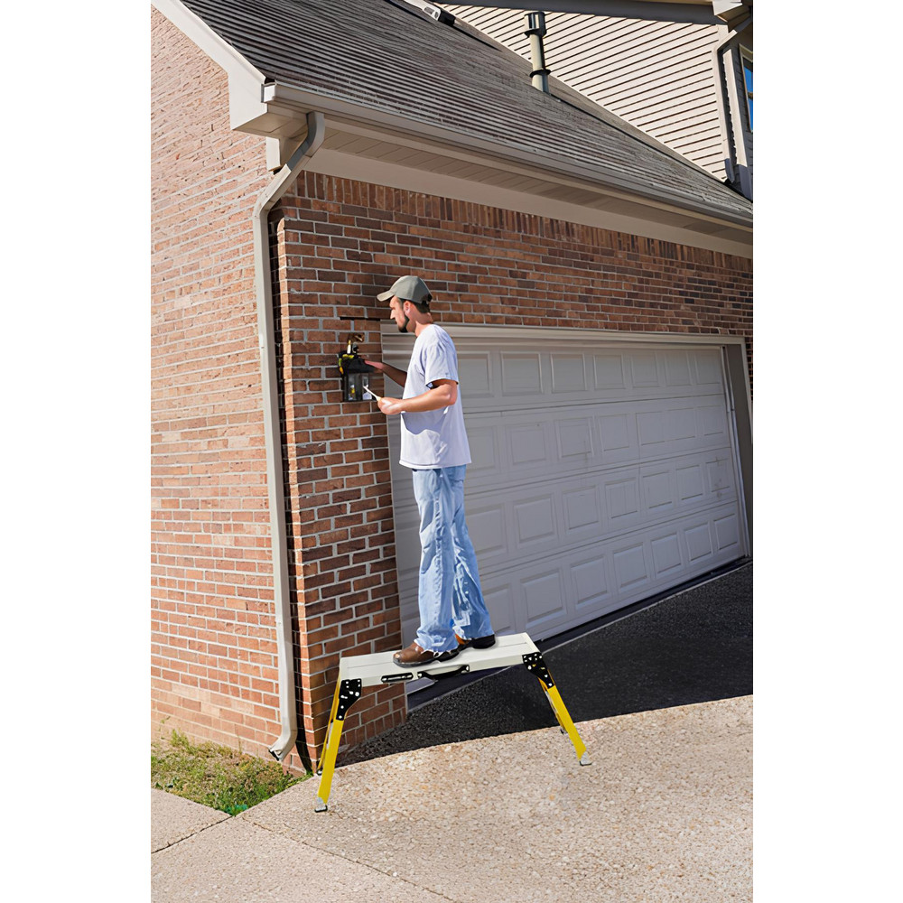Louisville - 1-Step Fiberglass Work Platform: 300 lb Capacity, 12 ...