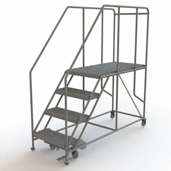 TRI-ARC - 4-Step Steel Work Platform: 800 lb Capacity, 24" Platform ...