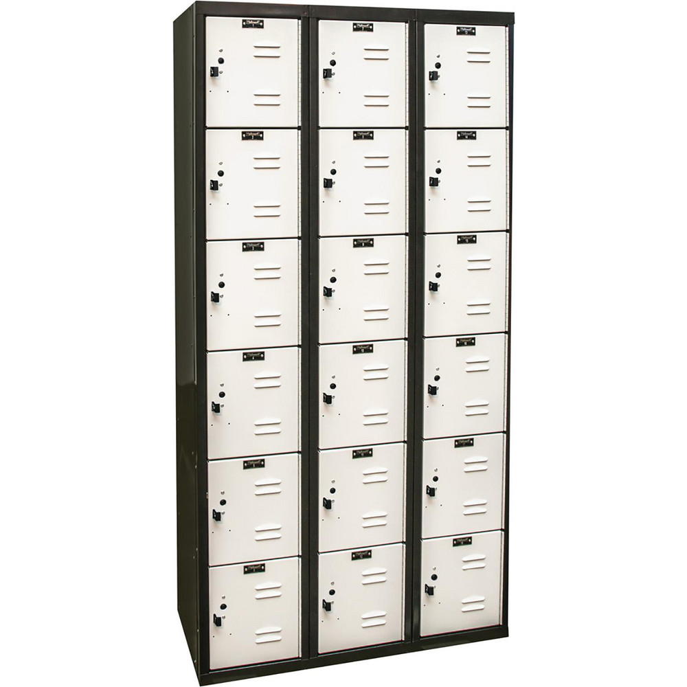 Hallowell - Horizontal Locker: 36" Wide, 18" Deep, 72" High, Padlock ...