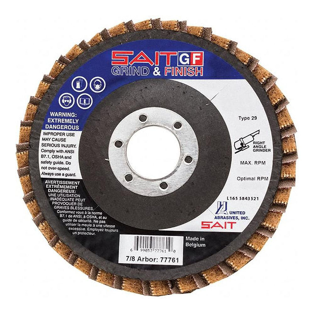 United Abrasives/SAIT - Flap Disc: 4-1/2" Dia, 7/8" Hole, Ceramic ...