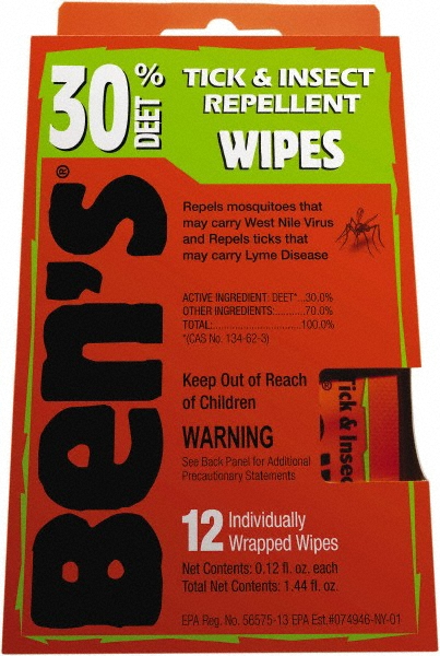 Ben's - (12) 12-Sheet Packs 30% DEET Towelettes | MSC Direct