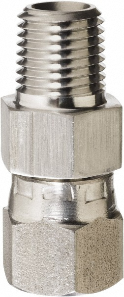 Made in USA - Pipe Adapter: 3/8", 316 Stainless Steel | MSC Direct