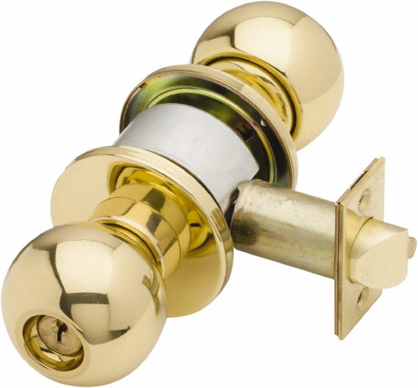 Schlage - Bright Brass Storeroom Knob Lockset | MSC Direct
