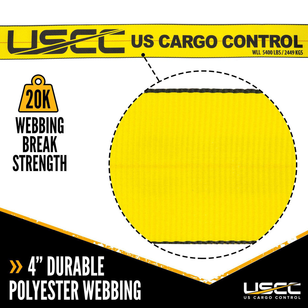 US Cargo Control - Polyester Ratchet Strap Tie Down: 27' Long, 4" Wide ...