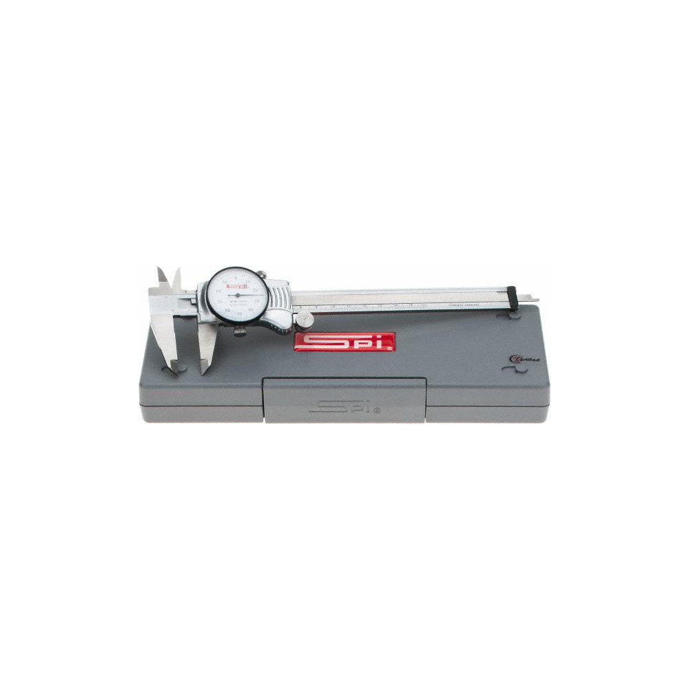 SPI - Dial Caliper: 150.00 mm, 0.01 mm Graduation, 1 mm per Revolution ...