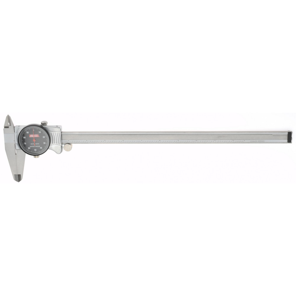 SPI - Dial Caliper: 12", 0.001000" Graduation, 0.1" per Revolution, 0. ...