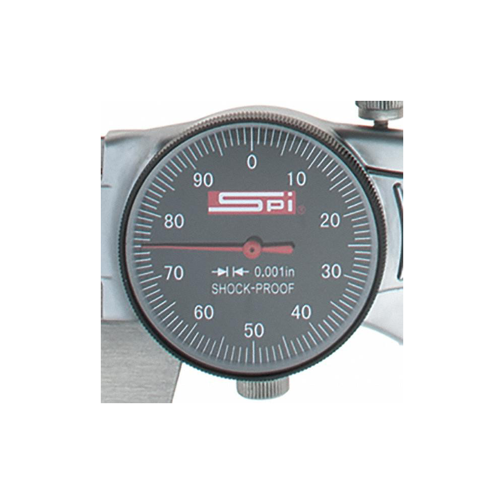SPI - Dial Caliper: 8'' Range, 0.001'' Graduation, 0.1'' per Revolution ...